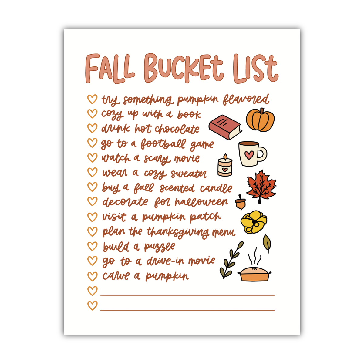 Fall Bucket List (Digital Download) – Kyn You Believe It
