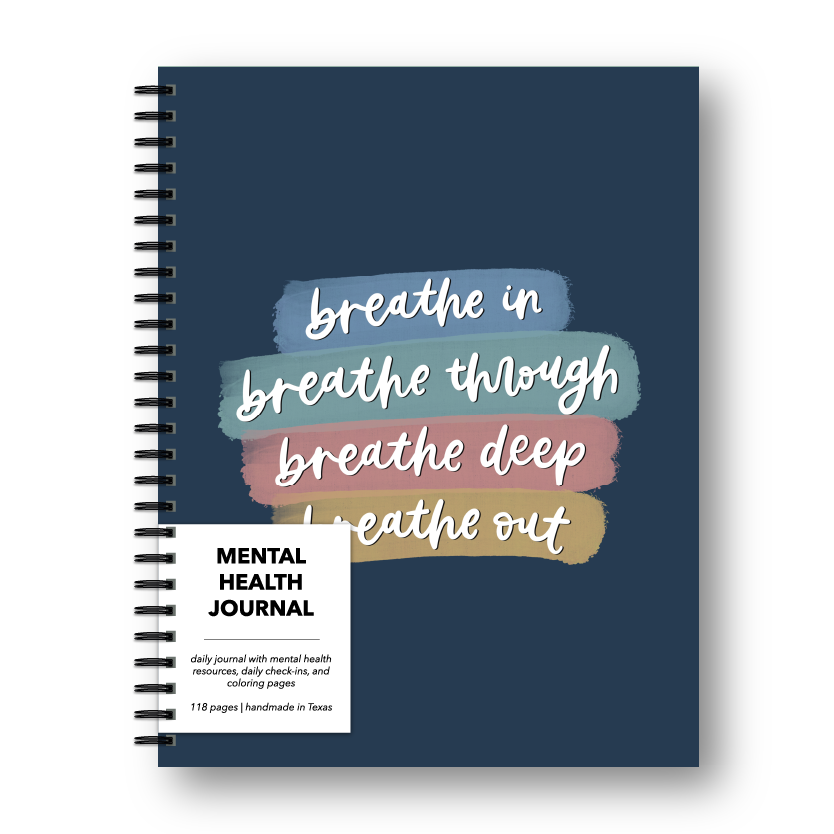 Breathe In Breathe Out Mental Health Journal | Therapy Journal – Kyn ...