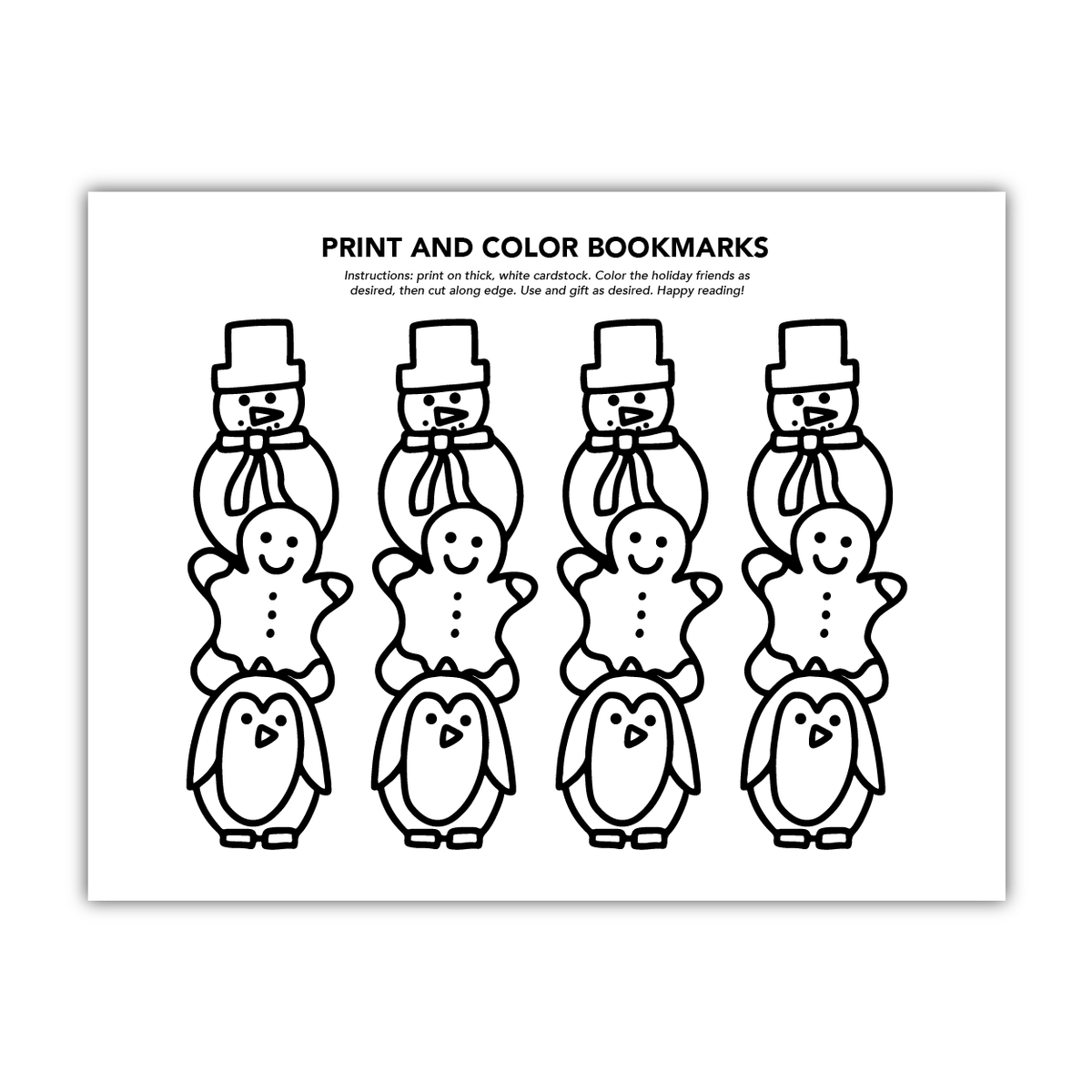 Winter Bookmarks (Digital Download) – Kyn You Believe It