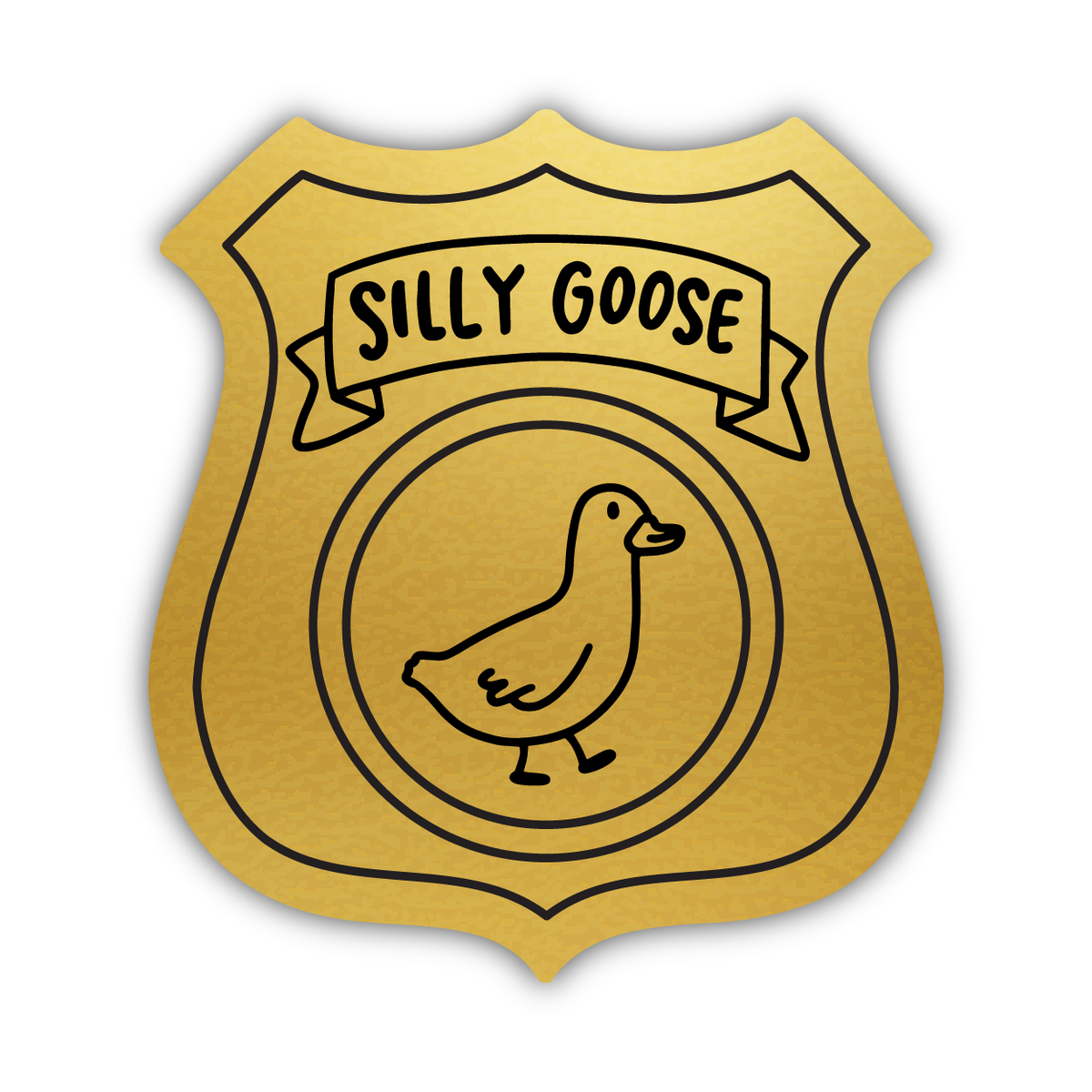 Silly Goose Badge Sticker | Funny Laptop Stickers – KynYouBelieveIt