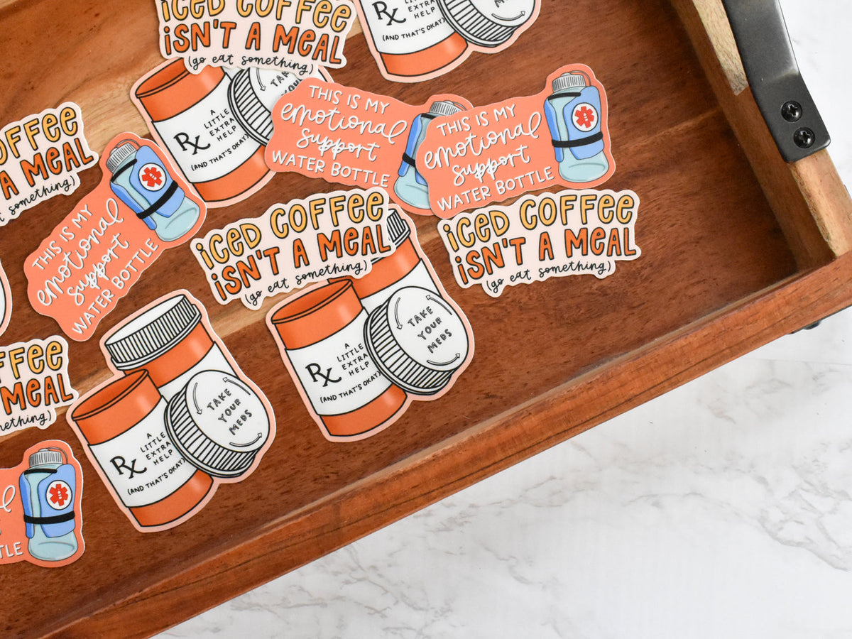 A Little Extra Help Sticker | Take Your Meds Reminder – Kyn You Believe It