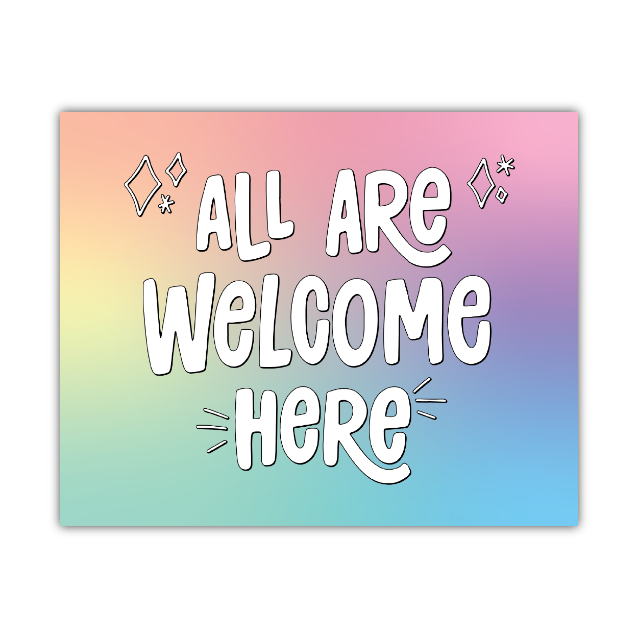 All Are Welcome Here Print (Digital Download) – Kyn You Believe It