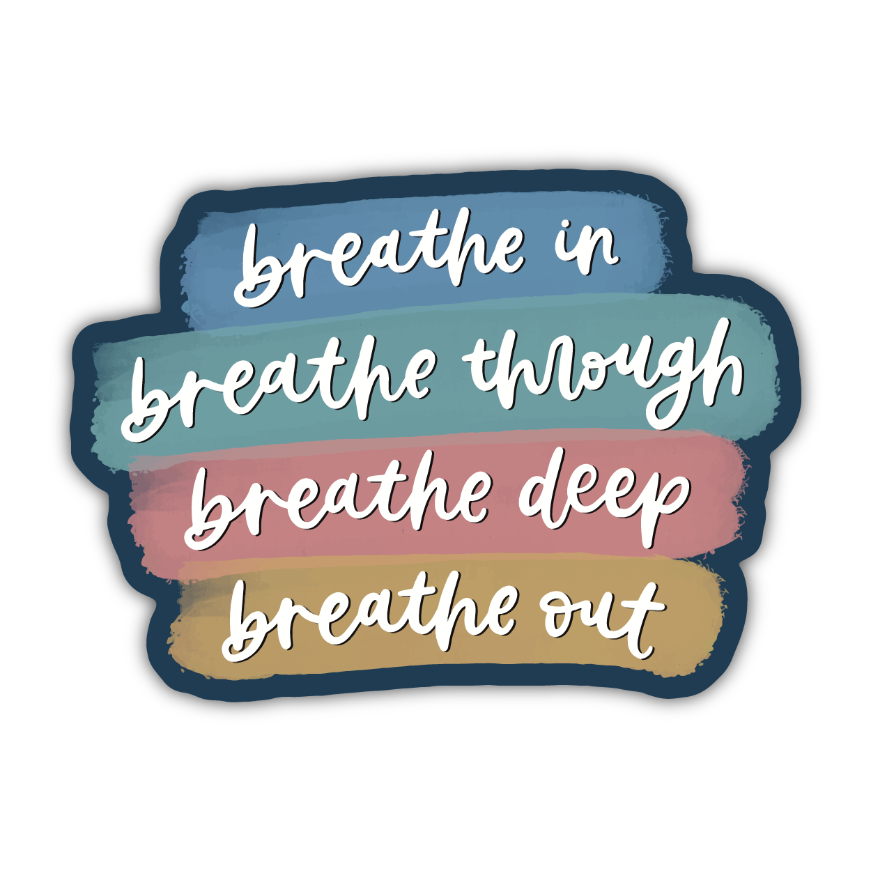 Breathe In Breathe Out Sticker | Mental Health Laptop Sticker ...