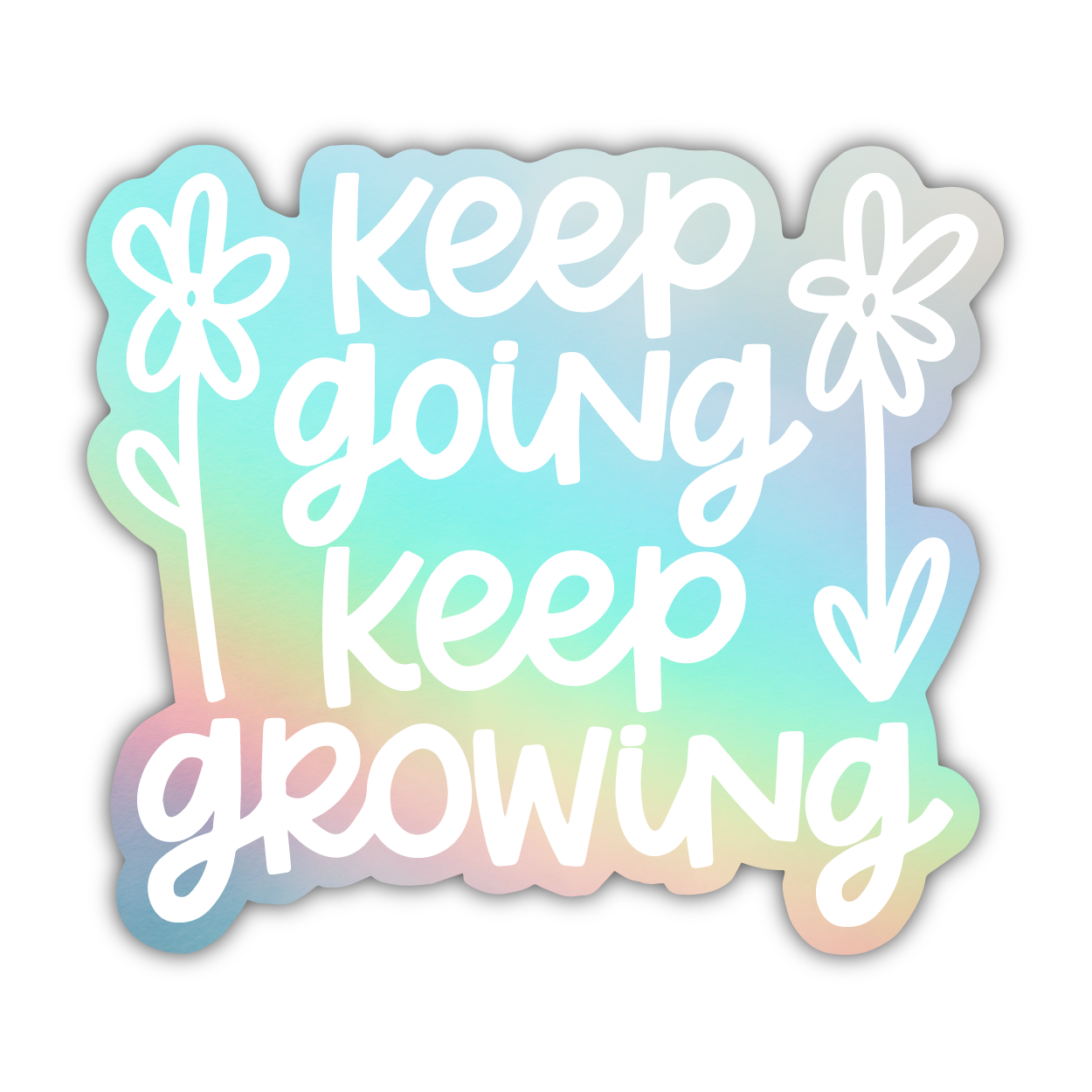 Keep Going Keep Growing Sticker | Inspirational Sticker – KynYouBelieveIt