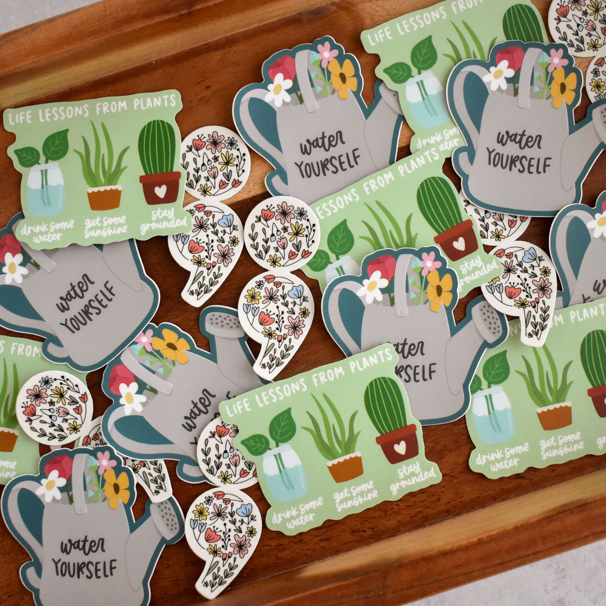 Life Lessons From Plants Sticker | Mental Health Decal – Kyn You Believe It