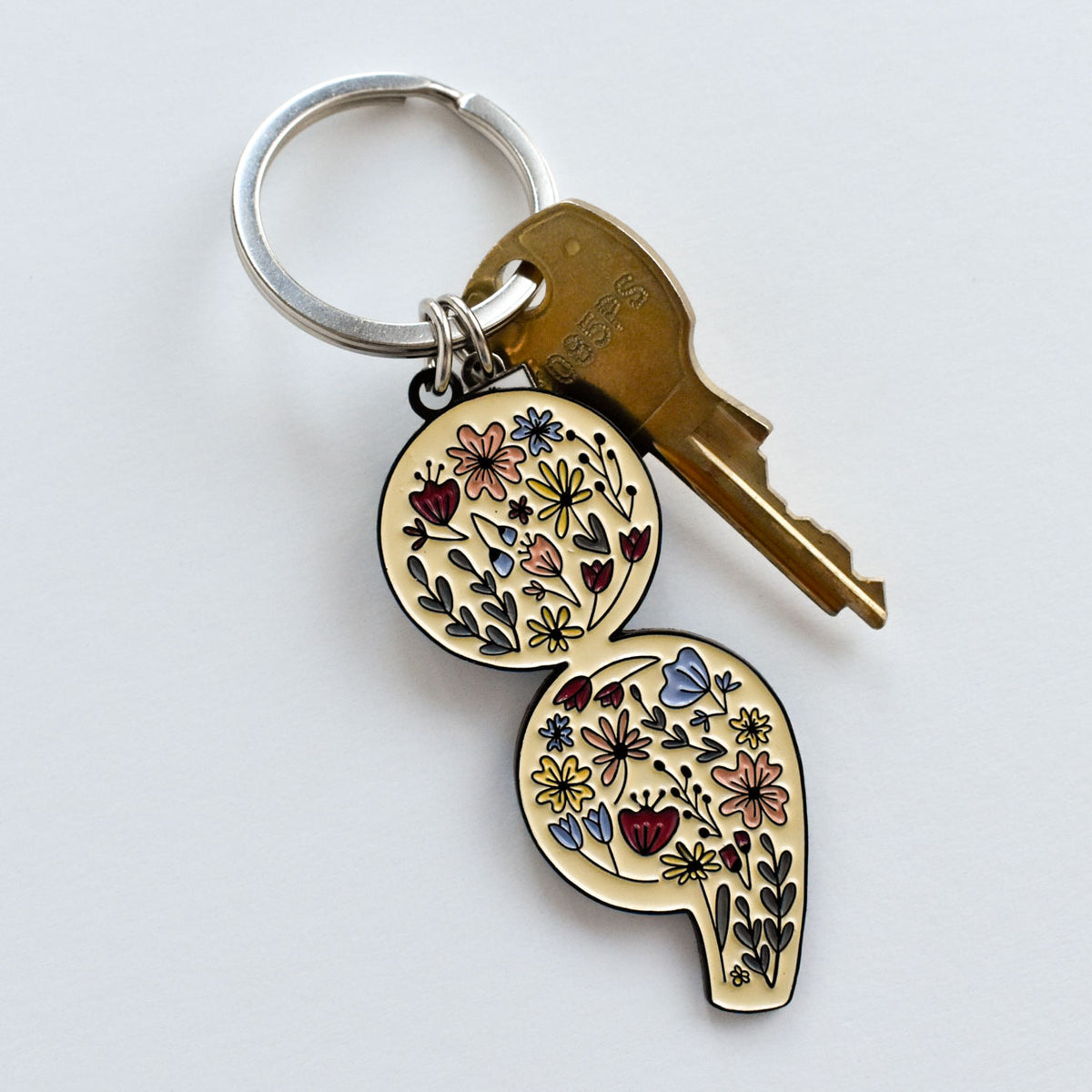 Floral Semicolon Keychain – Kyn You Believe It