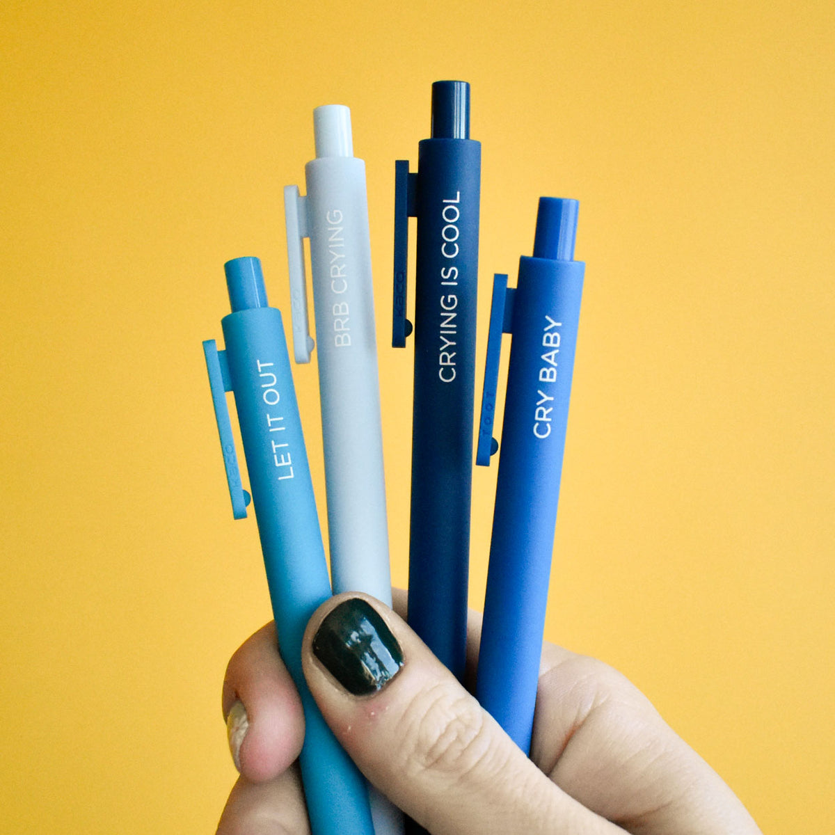 Crying Is Cool Pen Pack | Emotional Jotter Pen Set – Kyn You Believe It