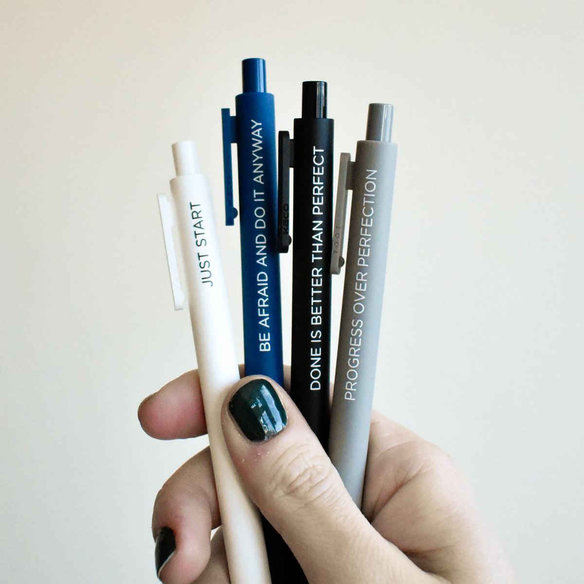 Progress Over Perfection Pen Pack | Encouragement Jotter Pen Set – Kyn ...