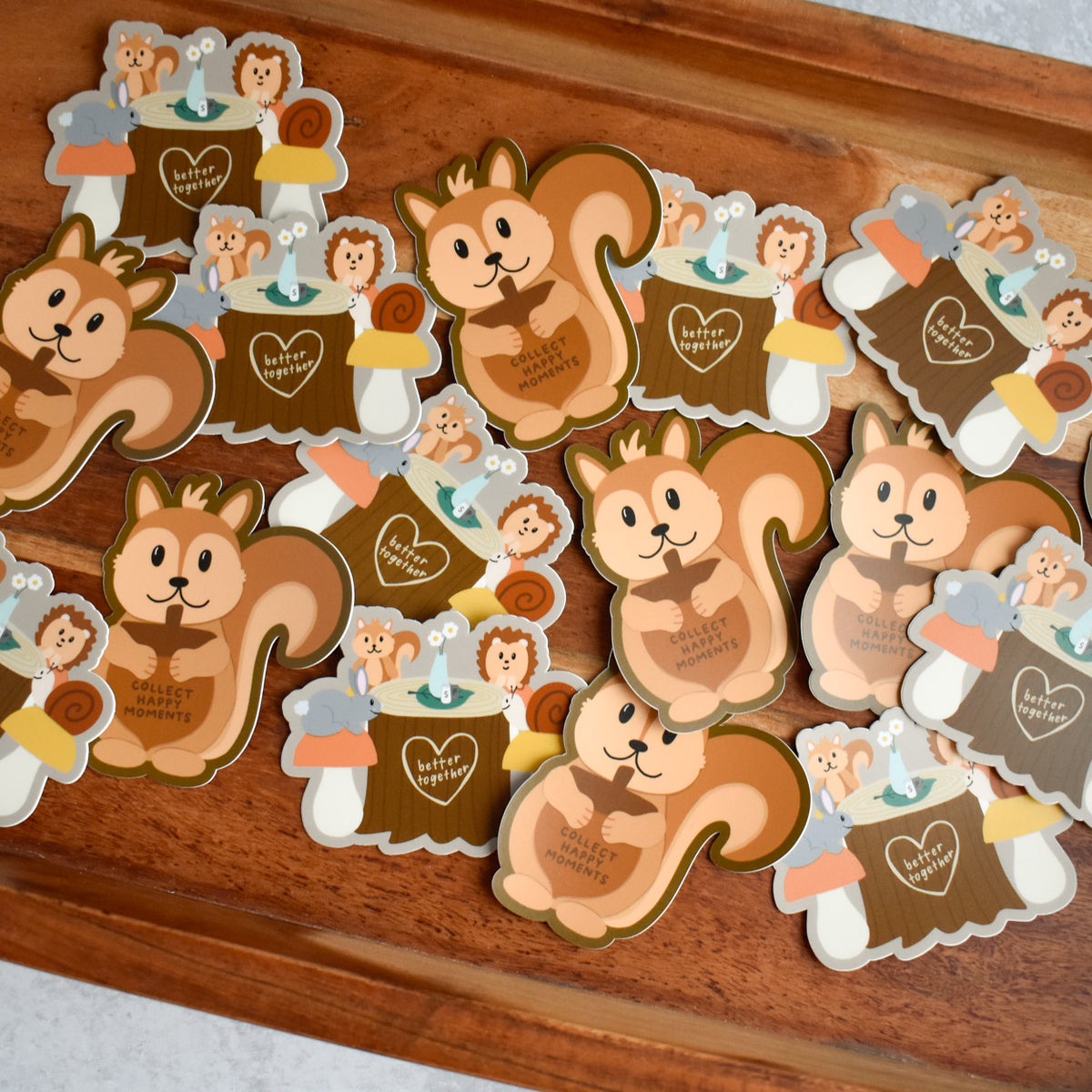 Collect Happy Moments Squirrel Sticker | Laptop Decal – Kyn You Believe It