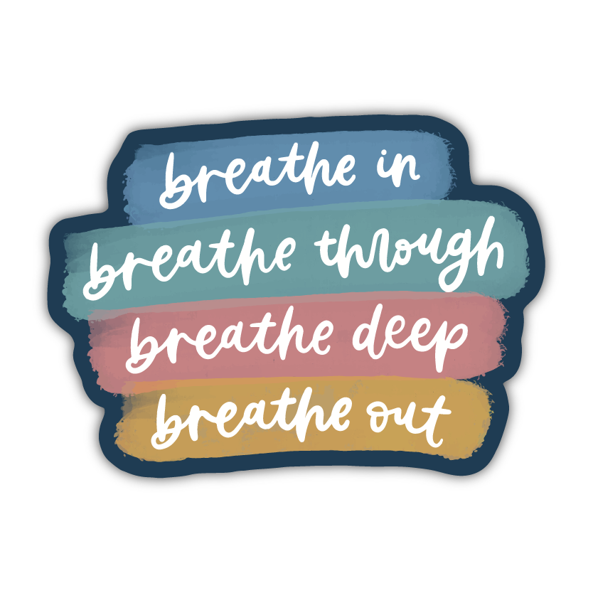 Breathe In Breathe Out Sticker | Mental Health Laptop Sticker – Kyn You ...