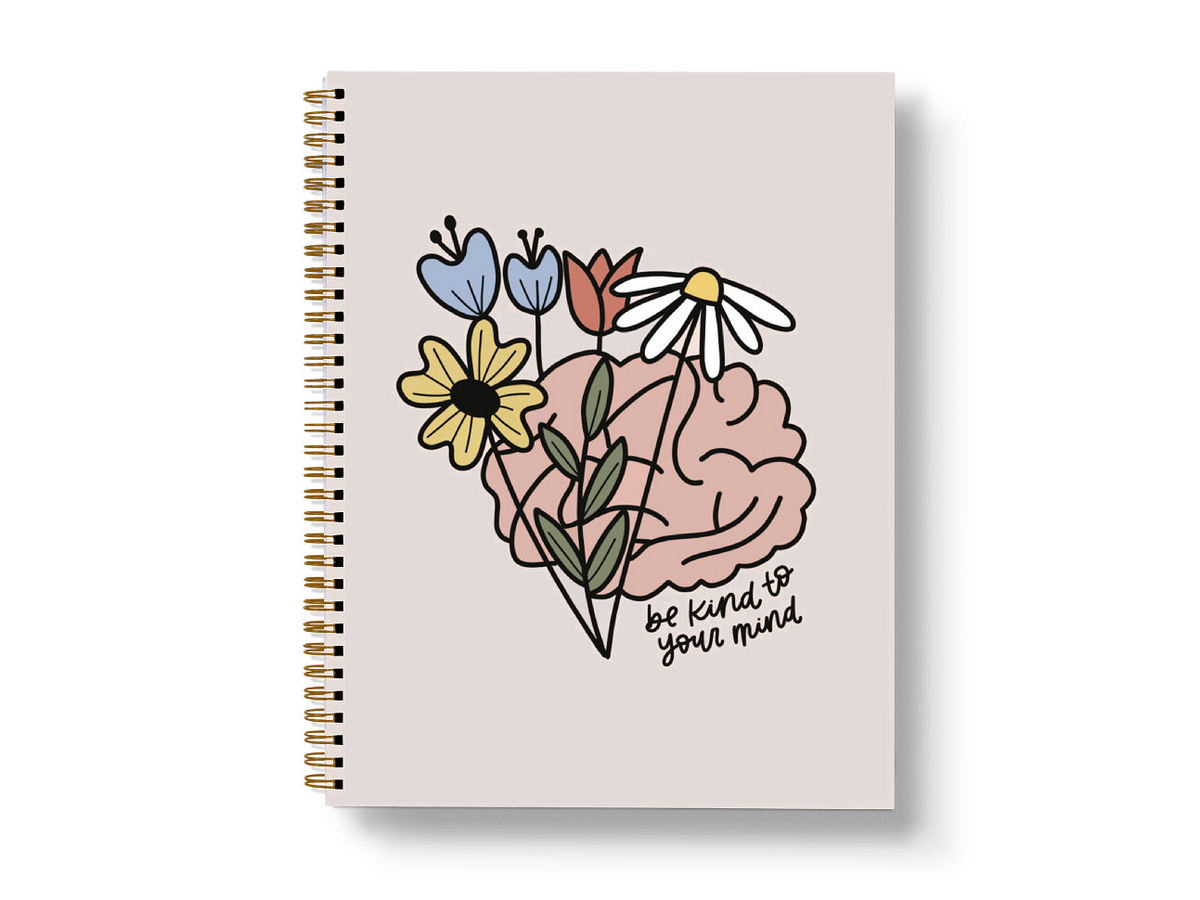Be Kind To Your Mind Mental Health Journal | Therapy Journal ...