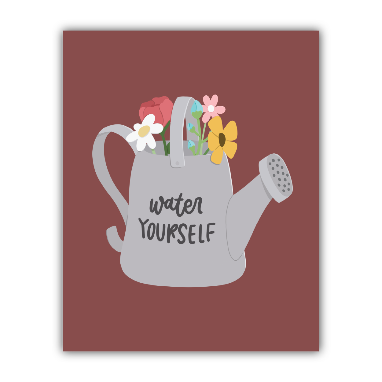 Water Yourself Print | Mental Health Wall Decor – Kyn You Believe It