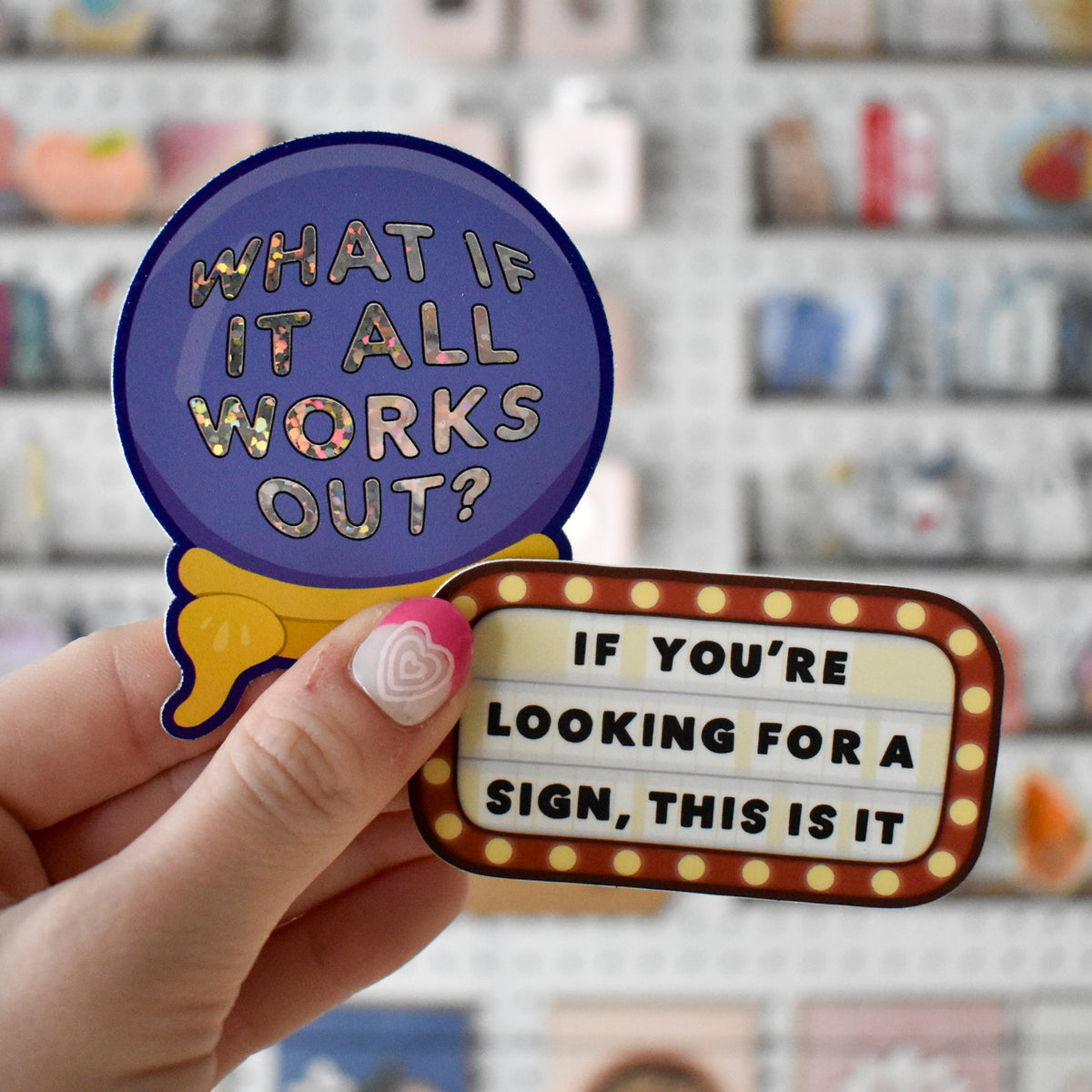 What If It All Works Out Glitter Sticker | Inspirational Quote Decal ...
