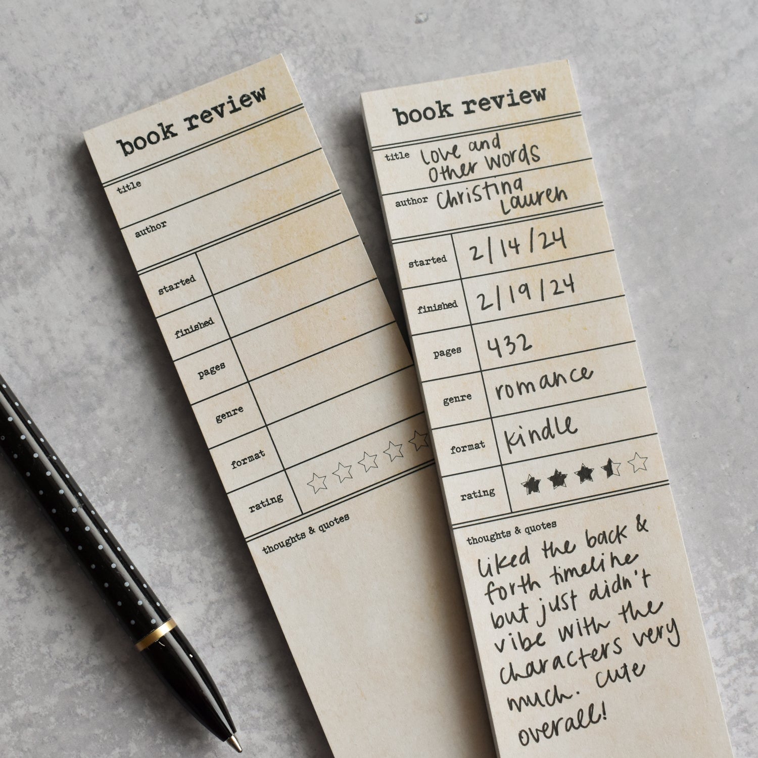 Book Review Notepad | Bookmark Notepad – KynYouBelieveIt