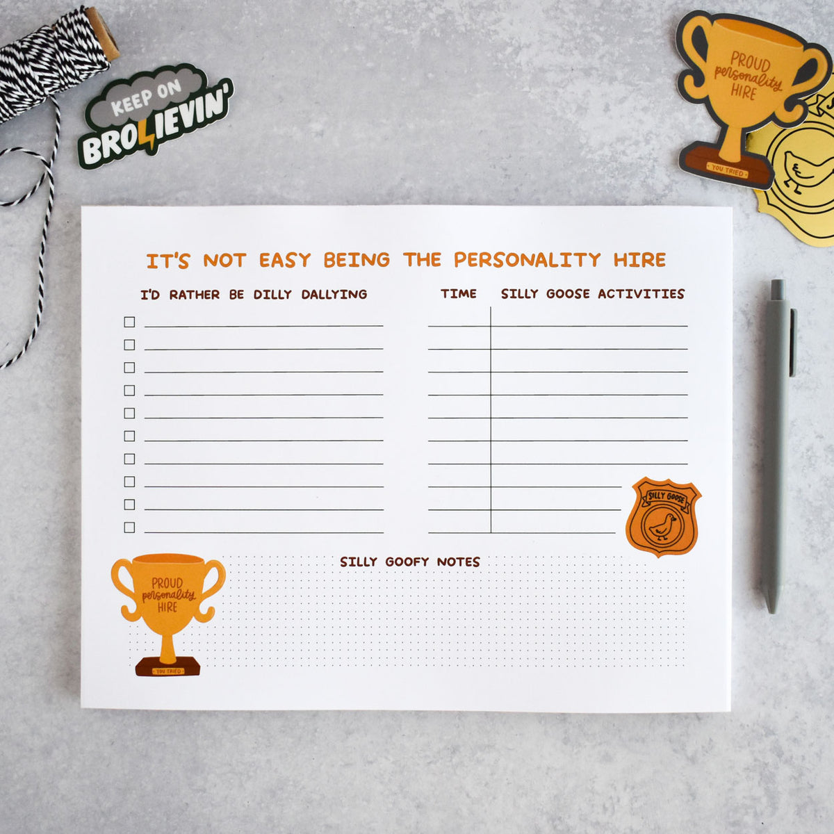 Personality Hire Notepad – Kyn You Believe It