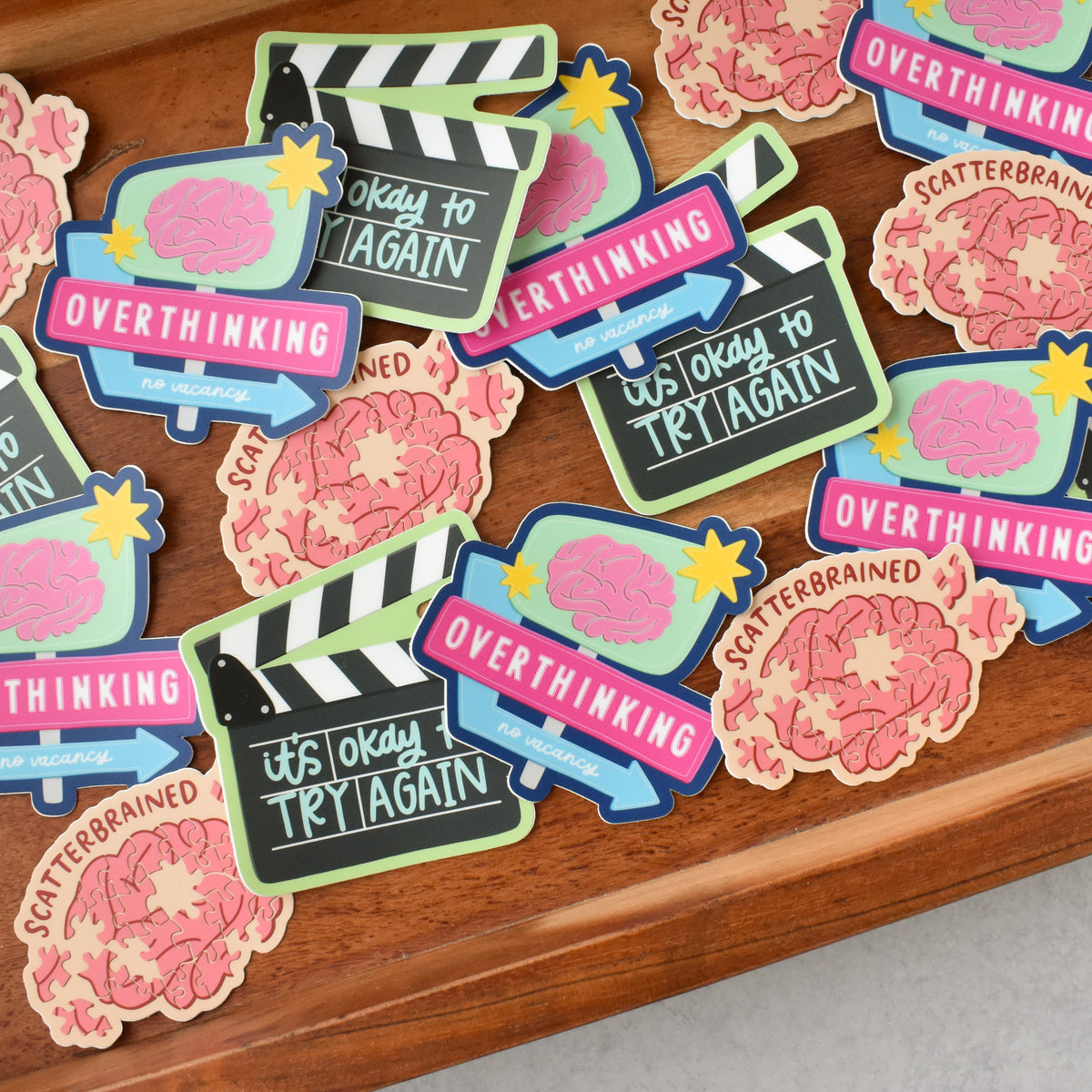 Scatterbrained Sticker | Mental Health Sticker – Kyn You Believe It