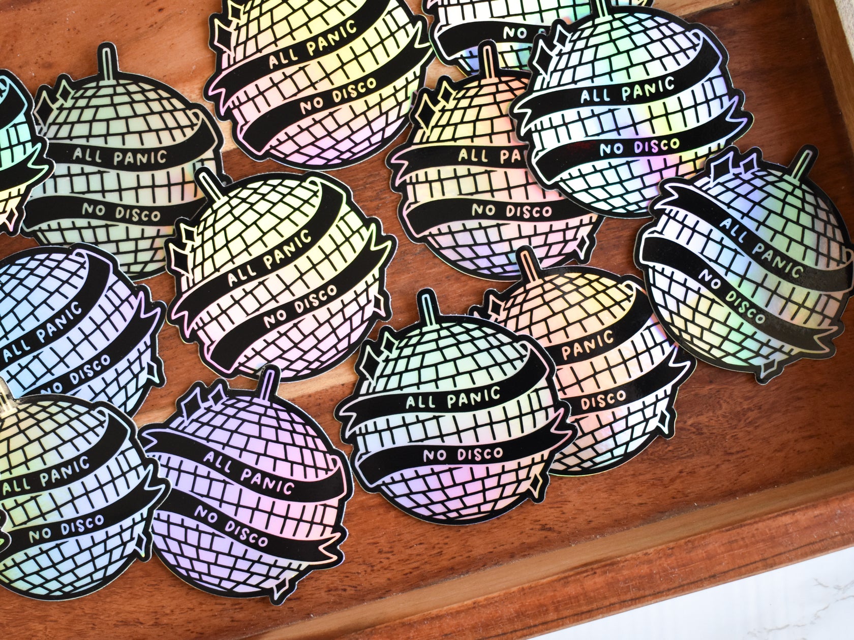 All Panic No Disco Sticker | Holographic Decal – KynYouBelieveIt