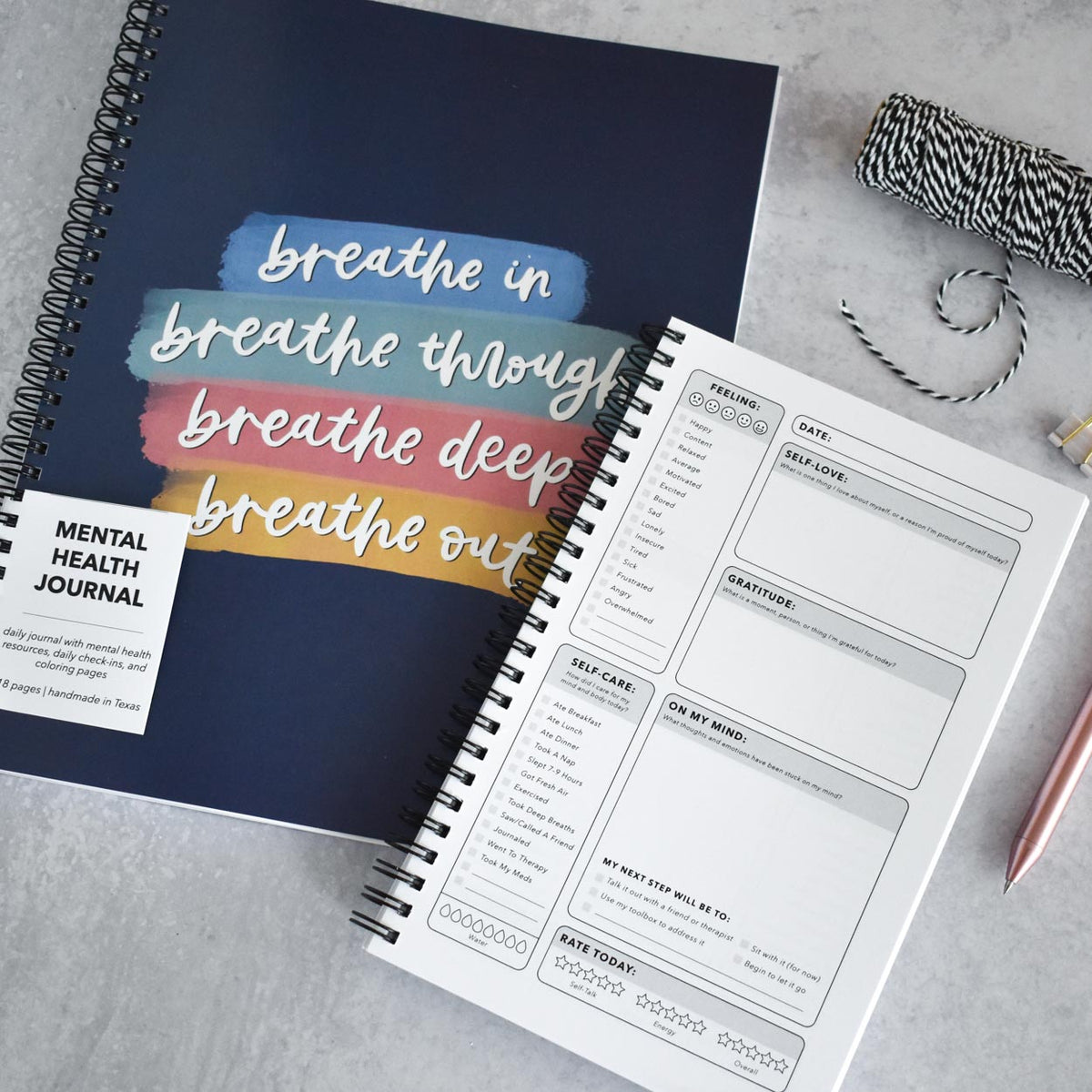 Breathe In Breathe Out Mental Health Journal | Therapy Journal – Kyn ...