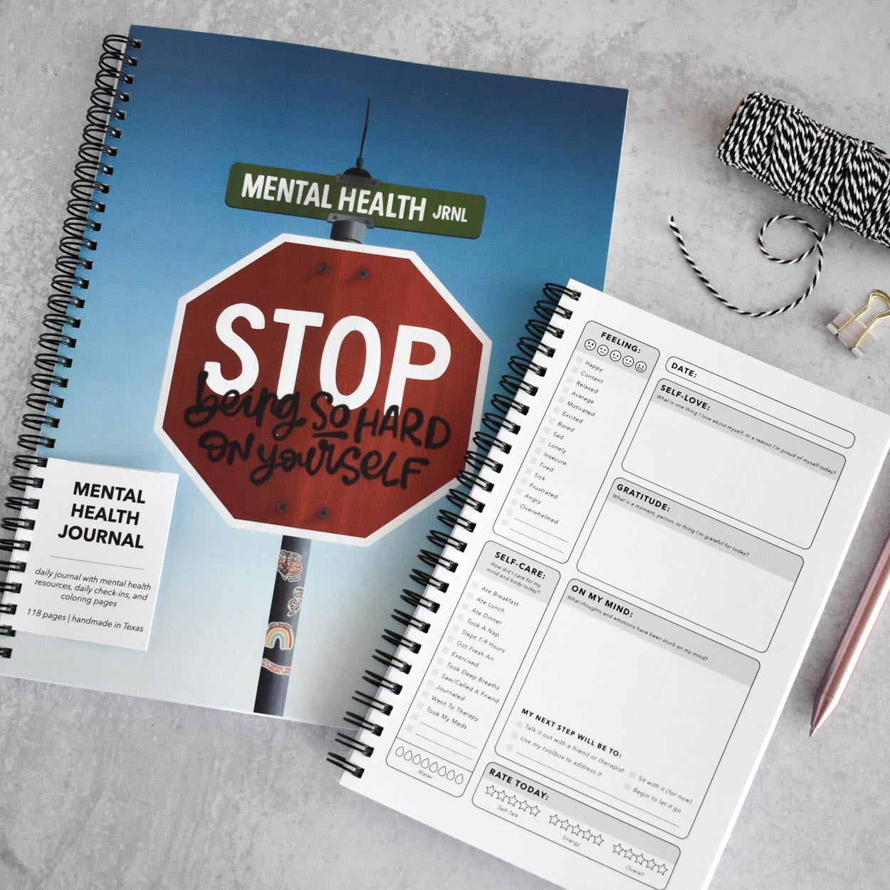 Breathe In Breathe Out Mental Health Journal | Therapy Journal – Kyn ...