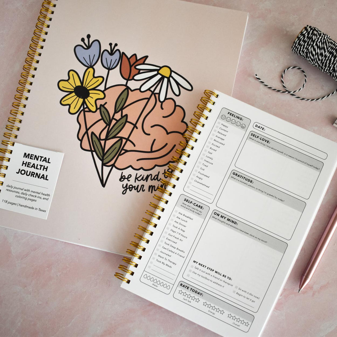 Breathe In Breathe Out Mental Health Journal | Therapy Journal – Kyn ...