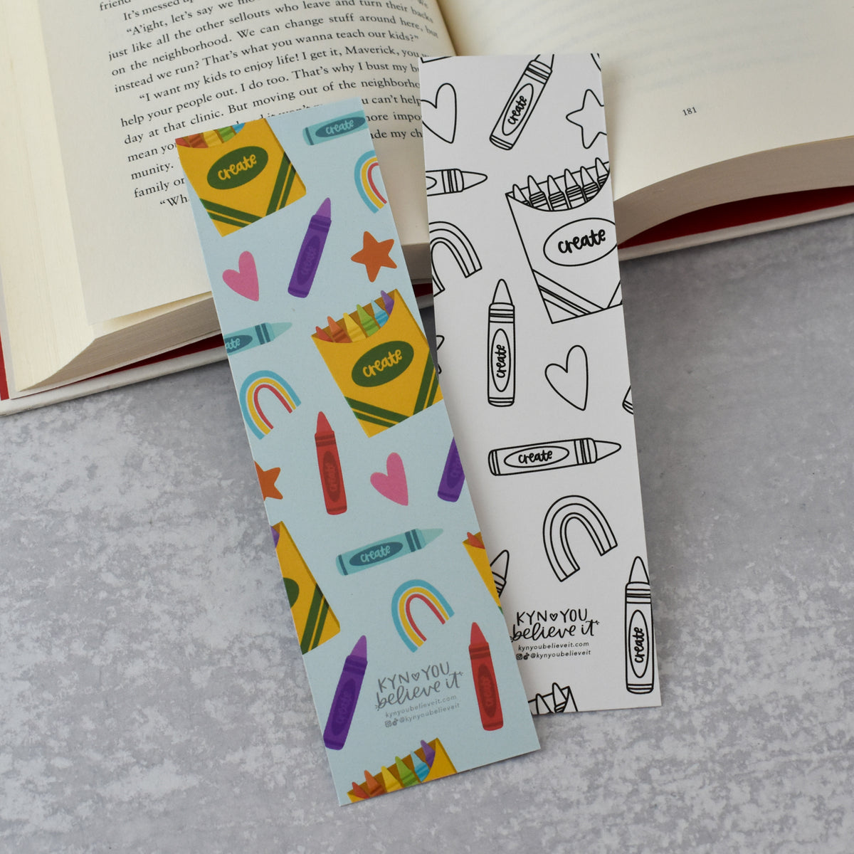 Crayon Pattern Bookmark – Kyn You Believe It