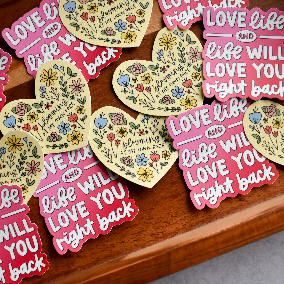 Love Life / Right Back Sticker | Inspirational Quote Stickers – Kyn You ...