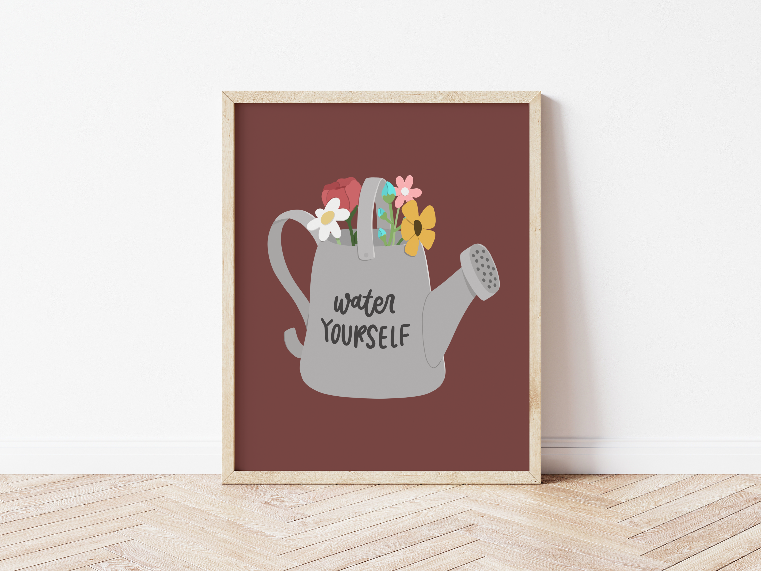 Water Yourself Print | Mental Health Wall Decor – Kyn You Believe It