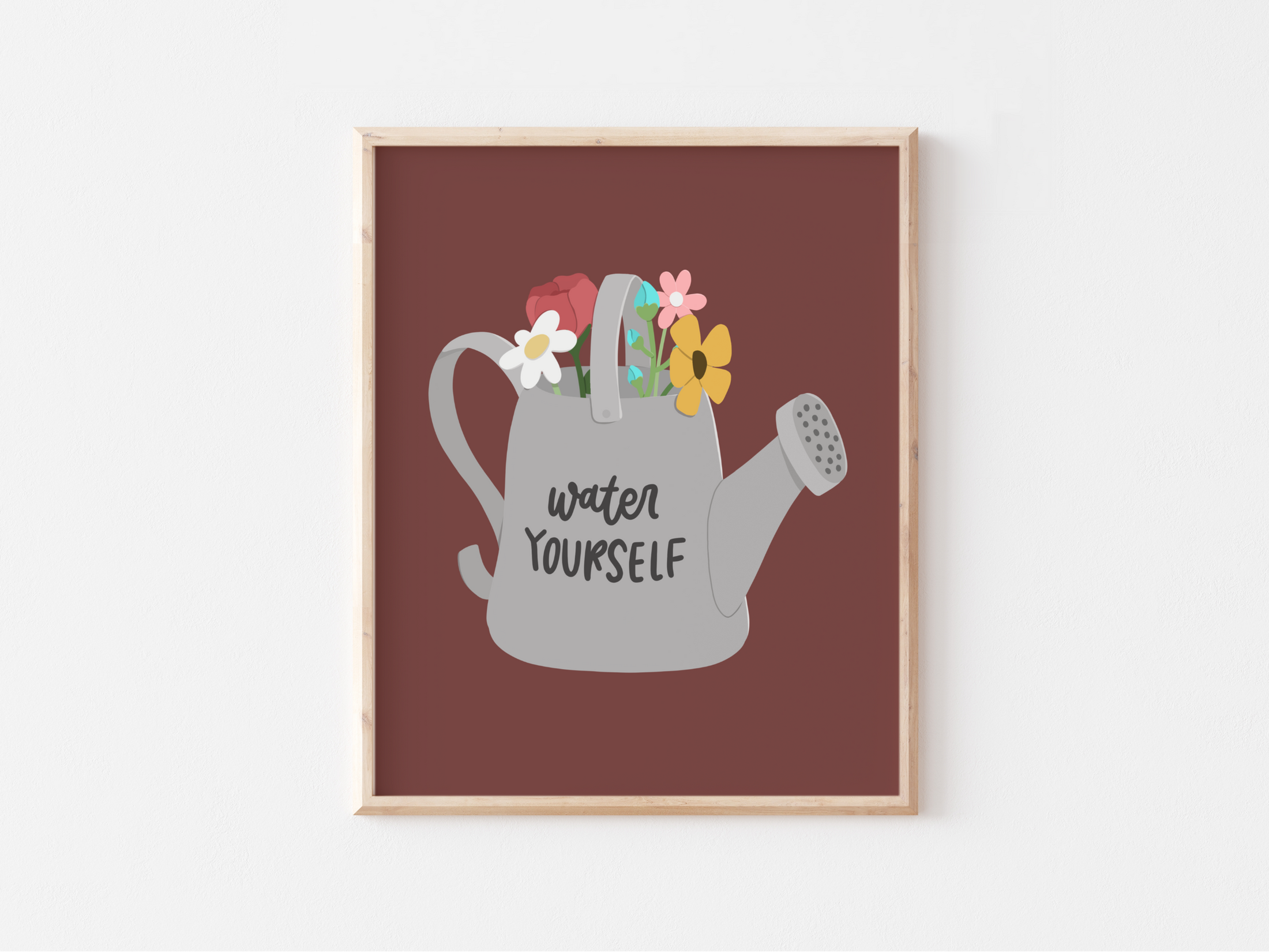 Water Yourself Print | Mental Health Wall Decor – Kyn You Believe It