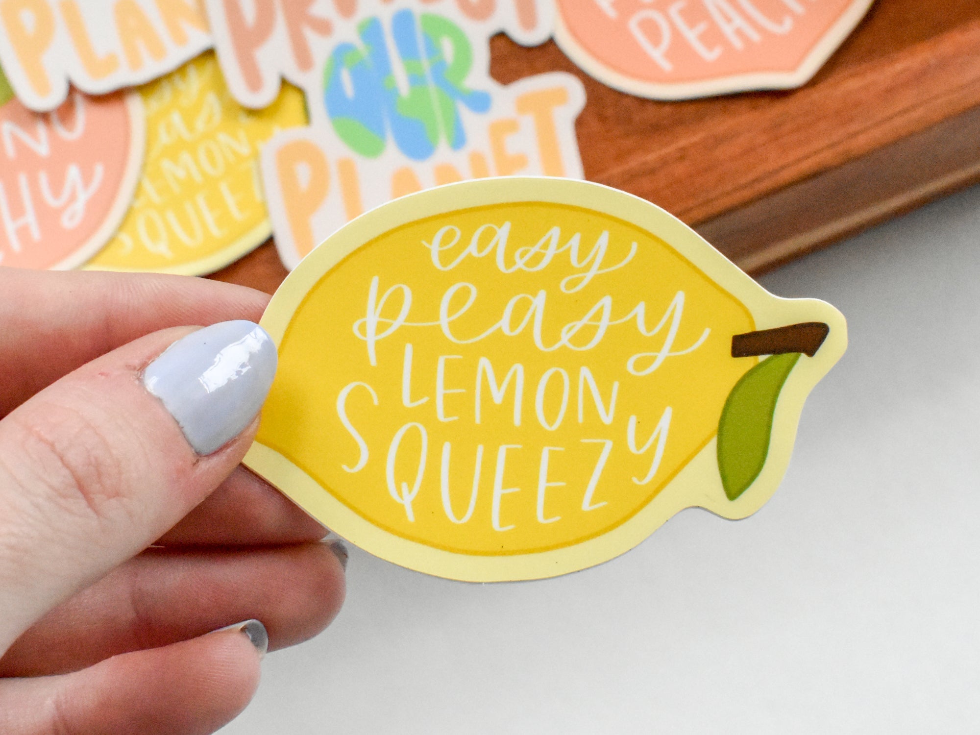 Easy Peasy Lemon Squeezy Sticker | Funny Fruit Stickers for Spring ...