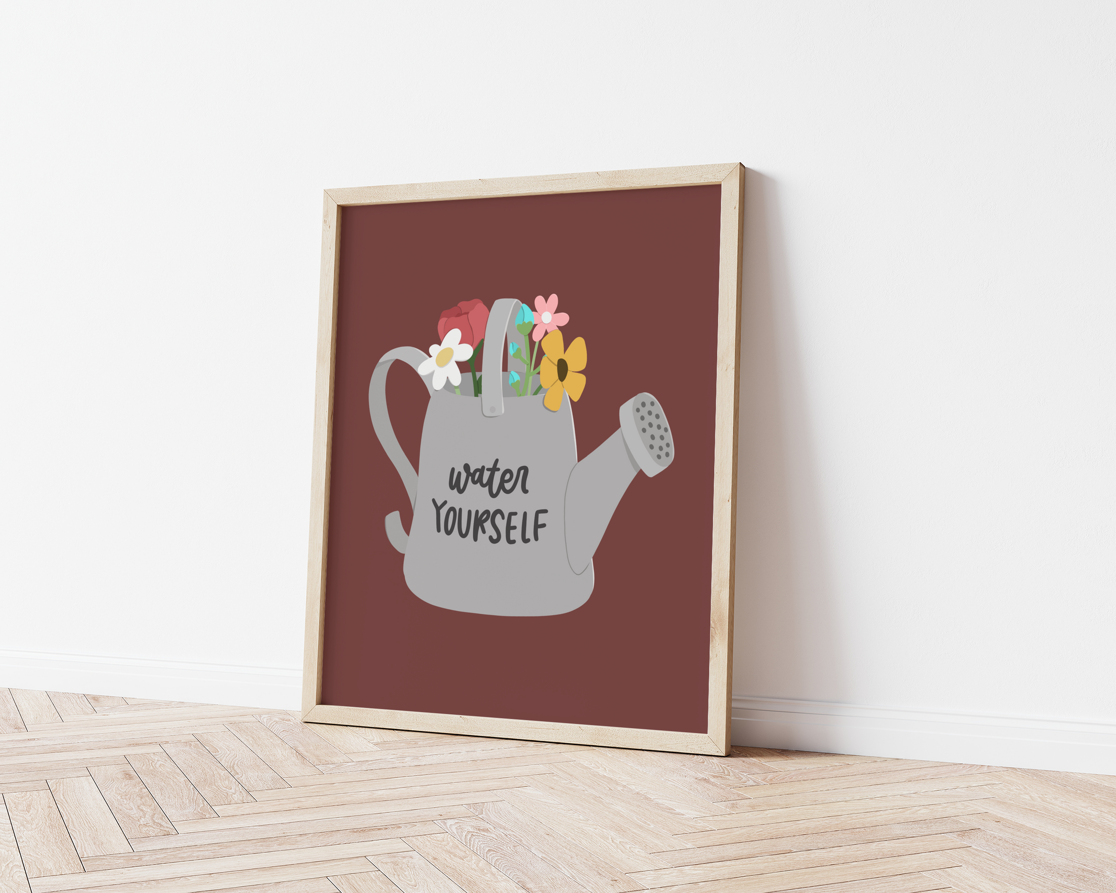 Water Yourself Print | Mental Health Wall Decor – Kyn You Believe It