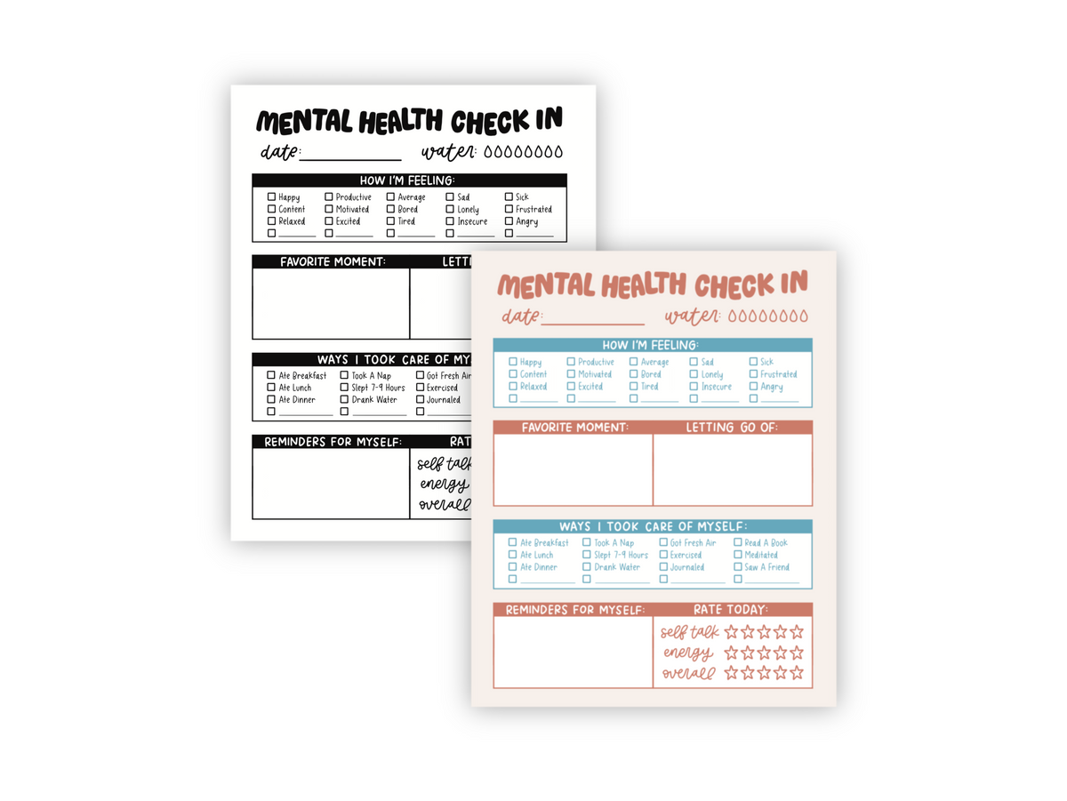 Mental Health Check-In Download | Mental Health Journal – Kyn You ...