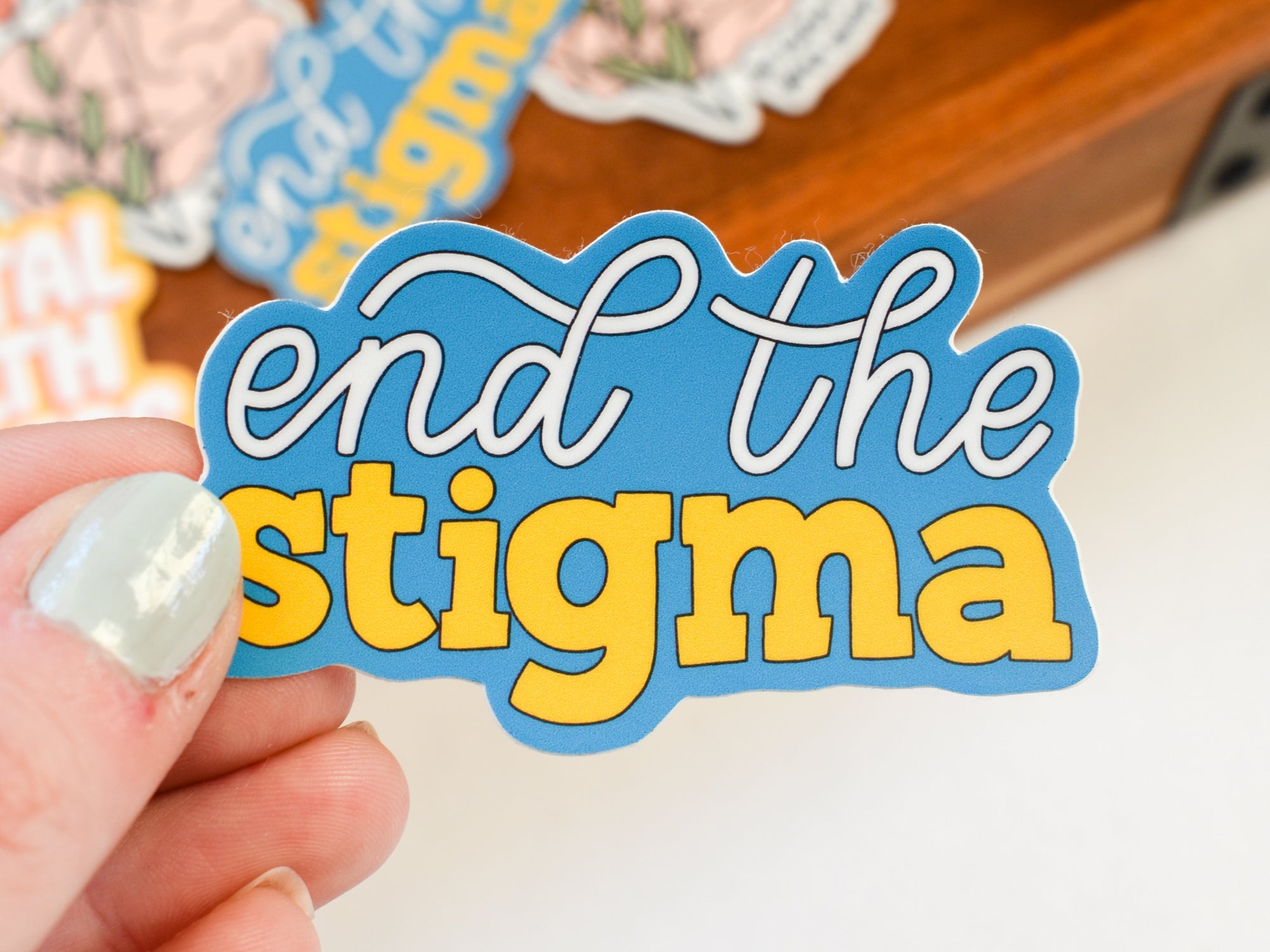 End The Stigma Laptop Sticker | Mental Health Sticker – KynYouBelieveIt