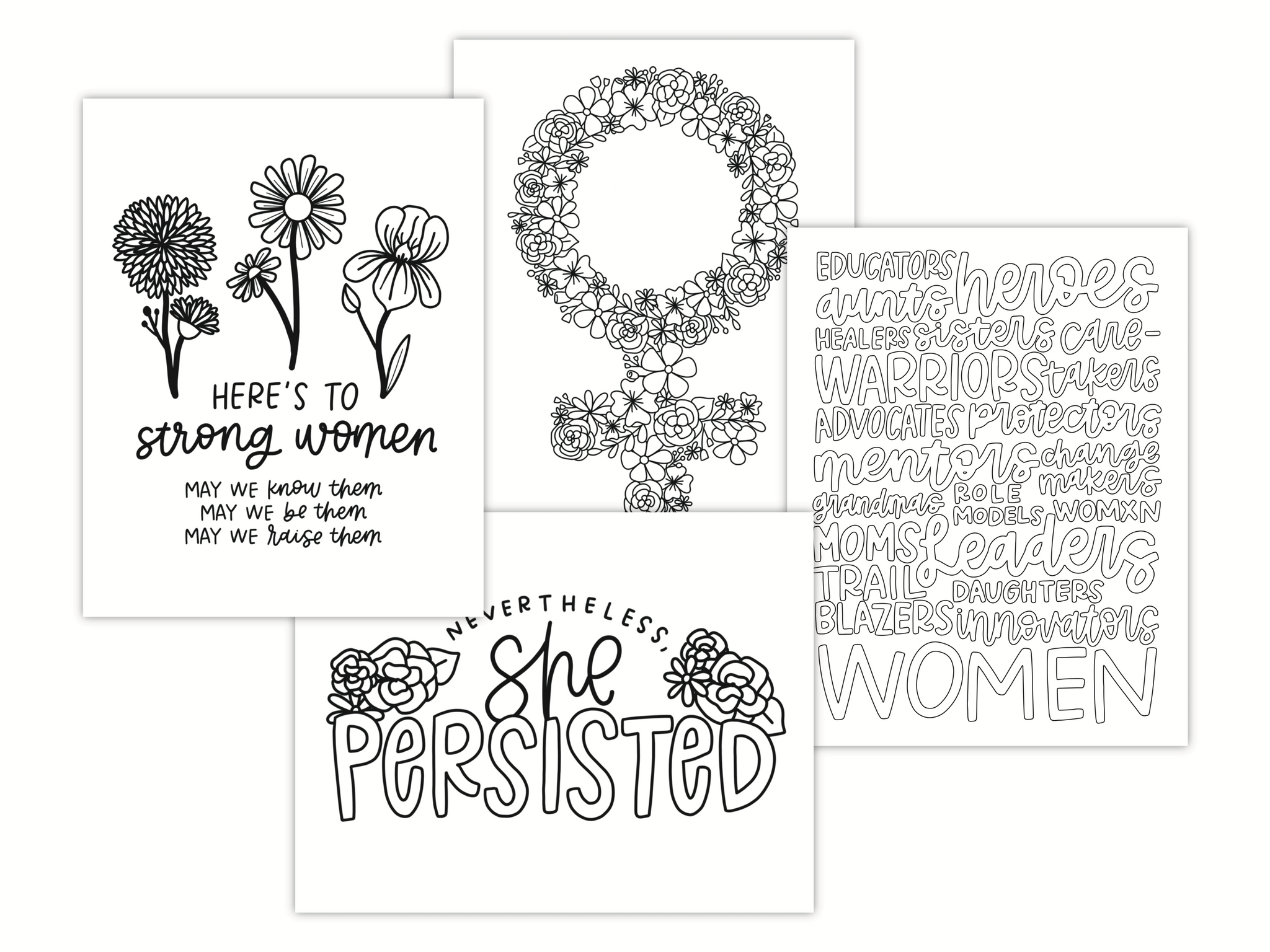 Women's Empowerment Coloring Sheets for Kids and Adults – KynYouBelieveIt