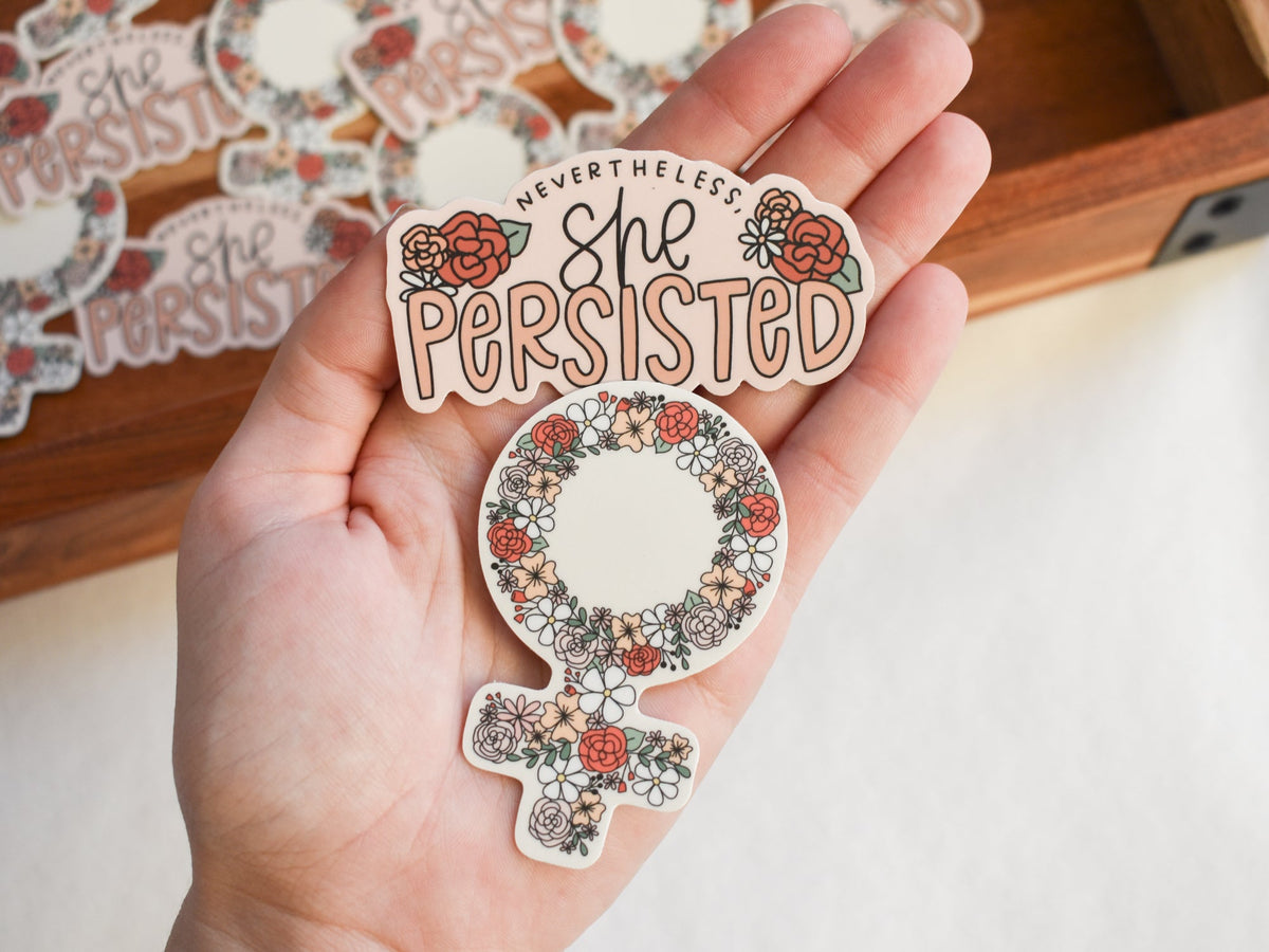 Floral Female Symbol Sticker | Women's Empowerment Sticker – Kyn You ...